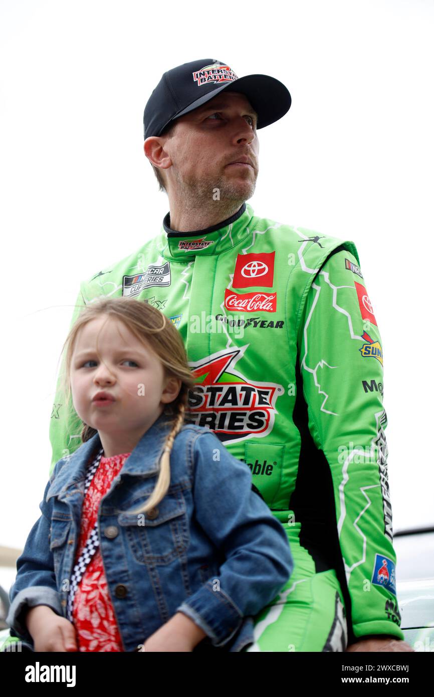 Austin, Tx, USA. 24th Mar, 2024. Denny Hamlin gets ready for the ...