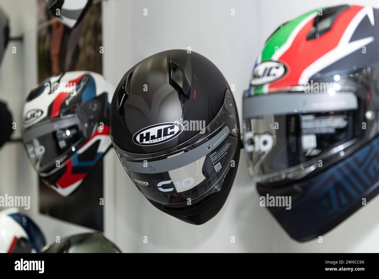 ISTANBUL, TURKEY - MARCH 23, 2024: HJC helmet display at performance ...