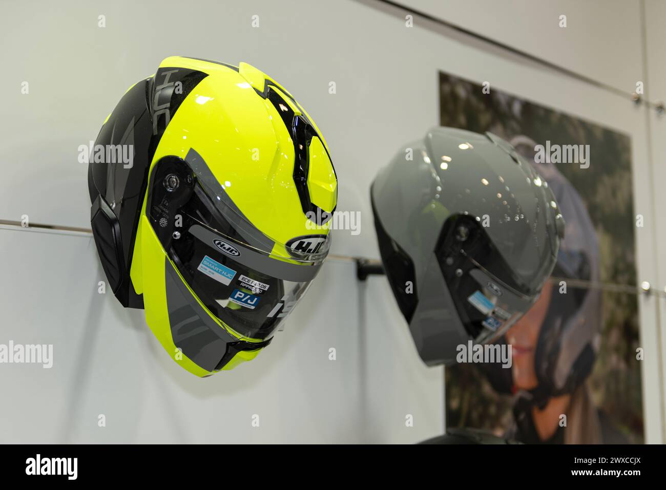 ISTANBUL, TURKEY - MARCH 23, 2024: HJC helmet display at performance ...