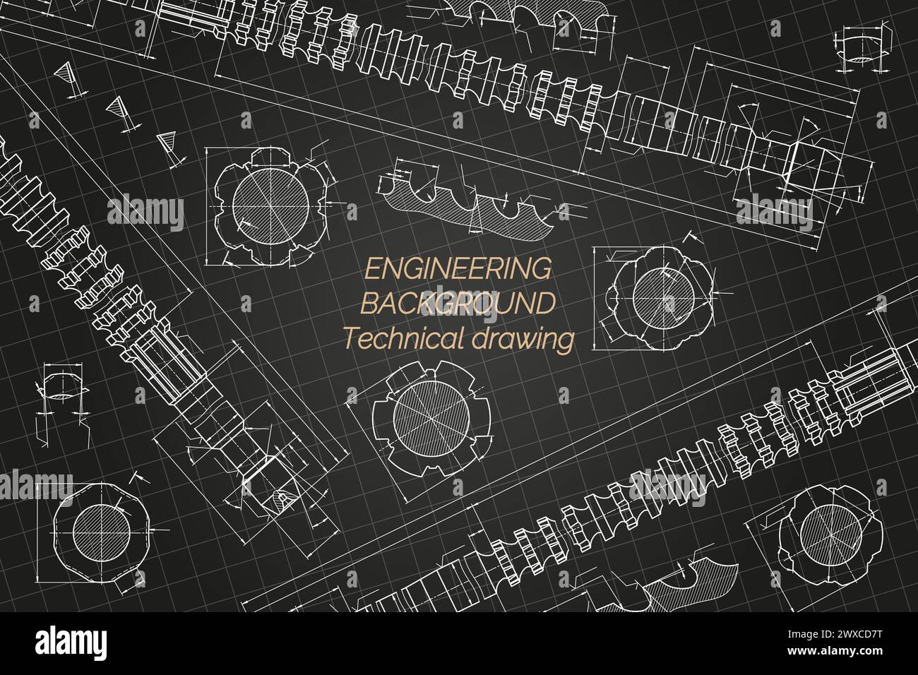 Manufacturing metal parts on machine Stock Vector Images - Alamy