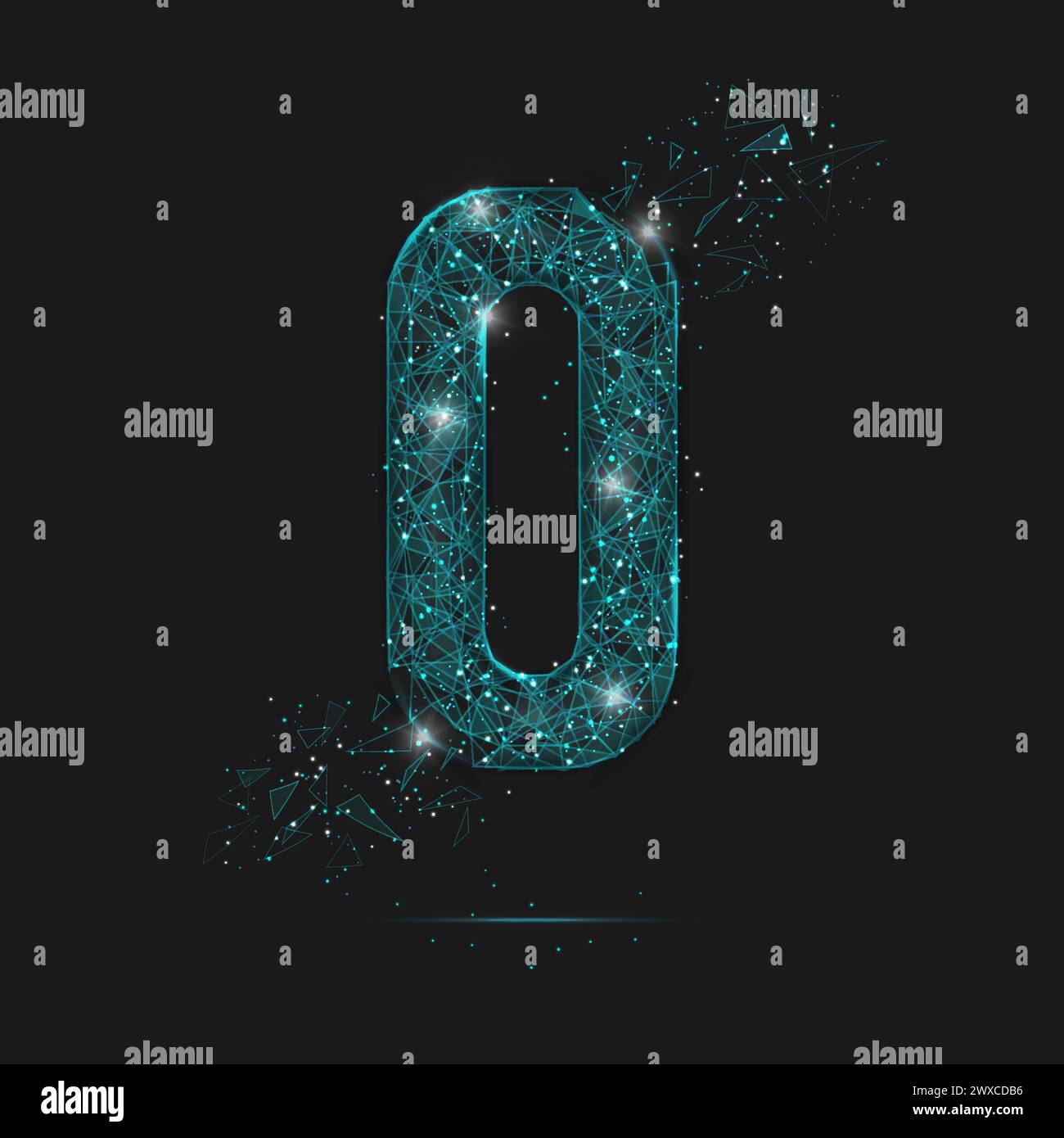 Number zero wireframe hi-res stock photography and images - Alamy