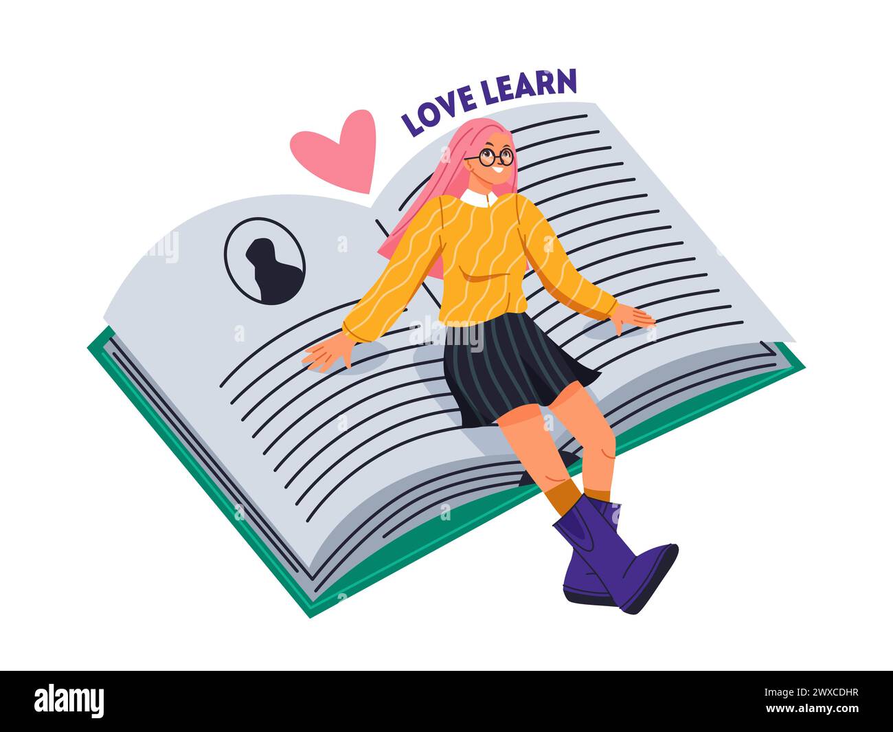 Person study and learn vector illustration Stock Vector Image & Art - Alamy