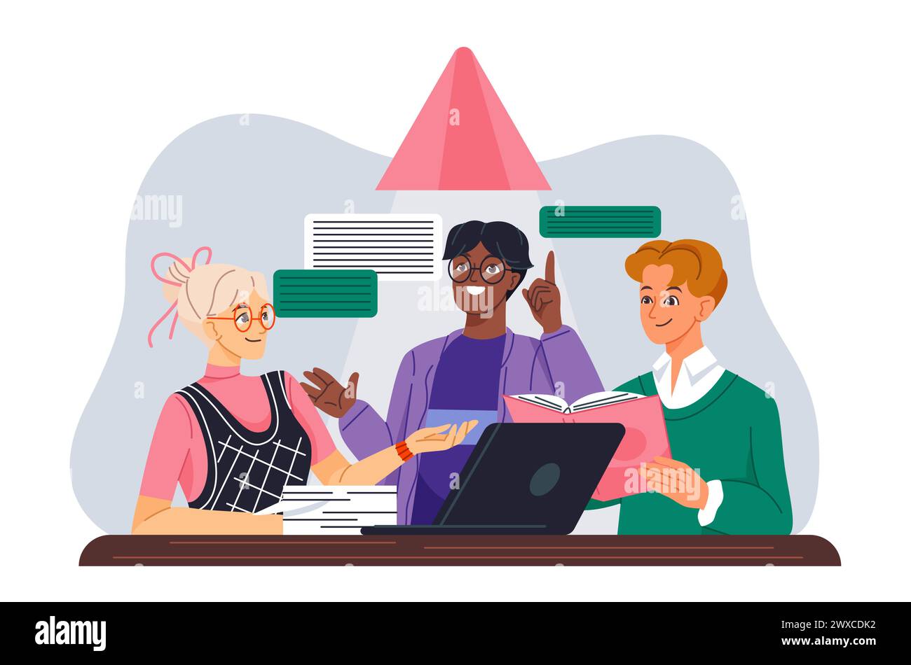 People study and learn vector illustration Stock Vector Image & Art - Alamy