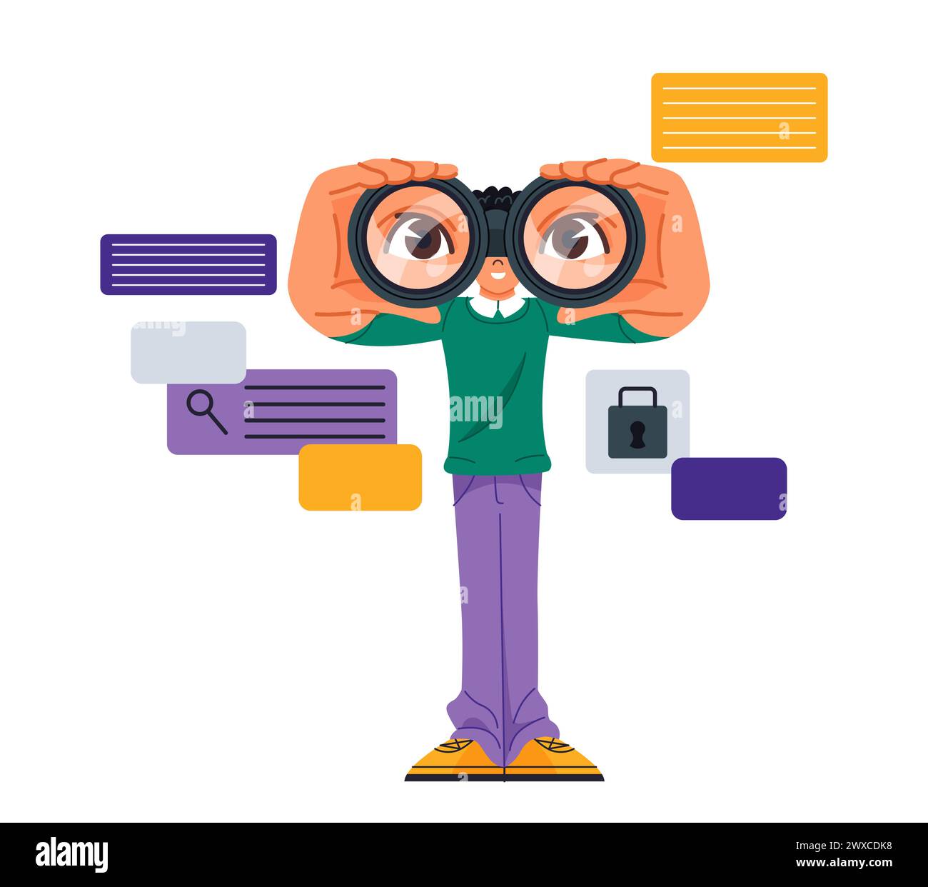 Person study and learn vector illustration Stock Vector Image & Art - Alamy