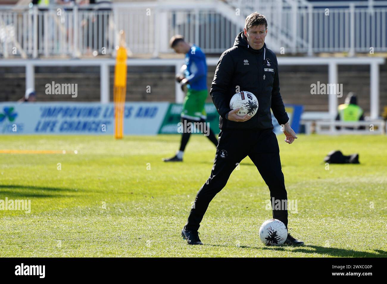 Hartlepool United First team coach Tony Sweeney during the Vanarama ...