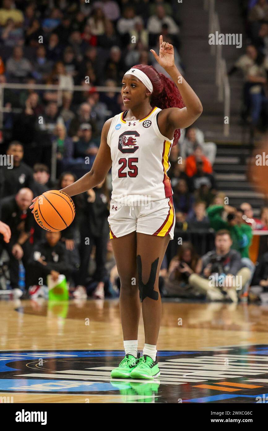 Albany, New York, USA. 29th Mar, 2024. South Carolina guard RAVEN ...