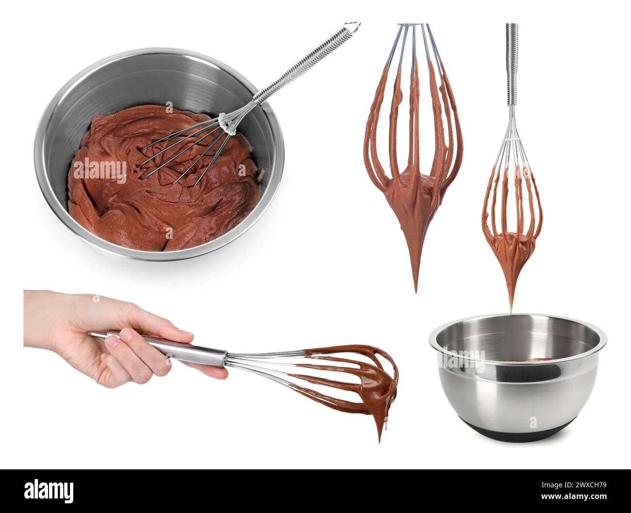 Different whisks on white hi-res stock photography and images - Alamy