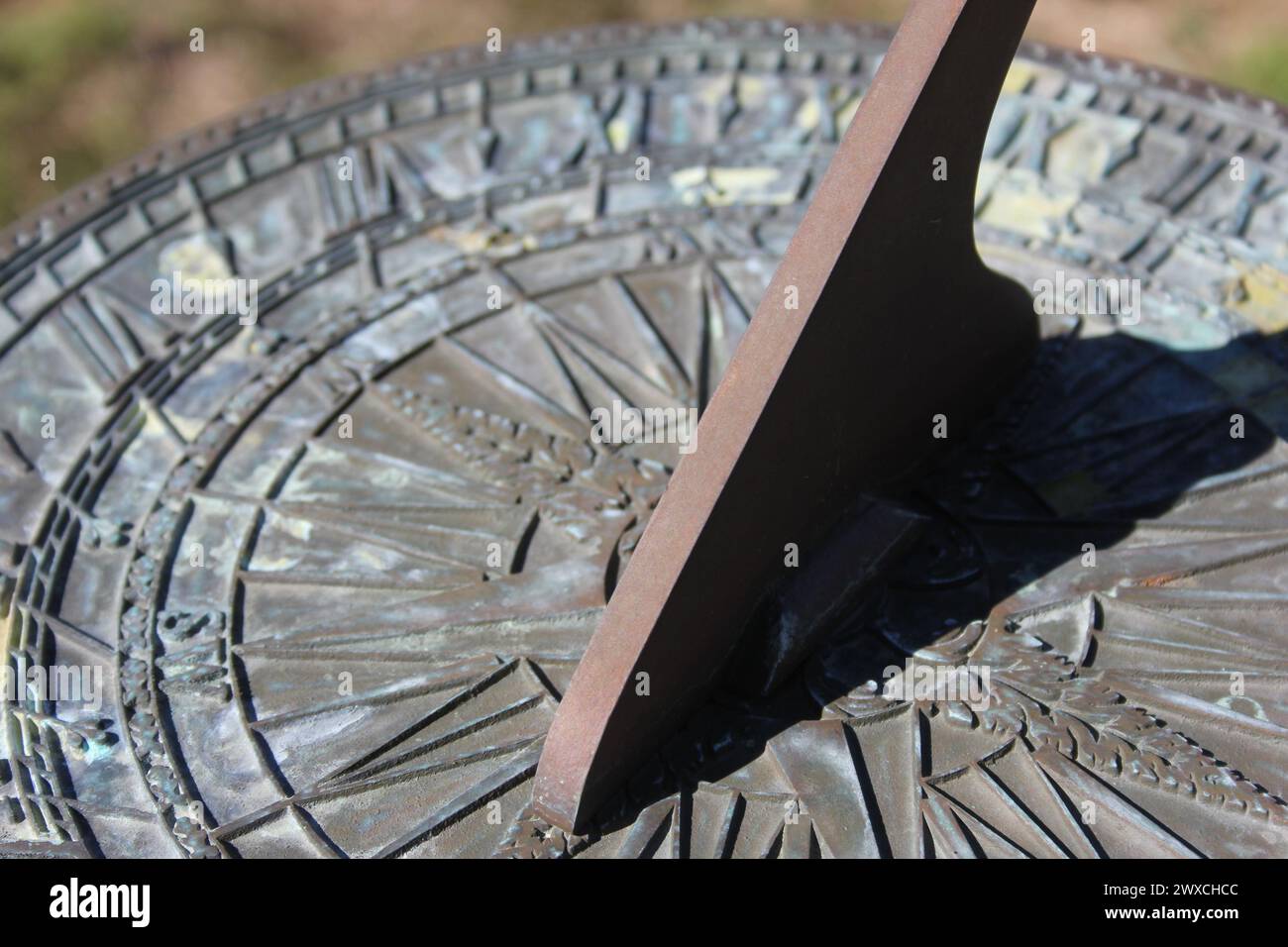 Old Sundial Close up With Shadow in Historic Cemetery located in East ...