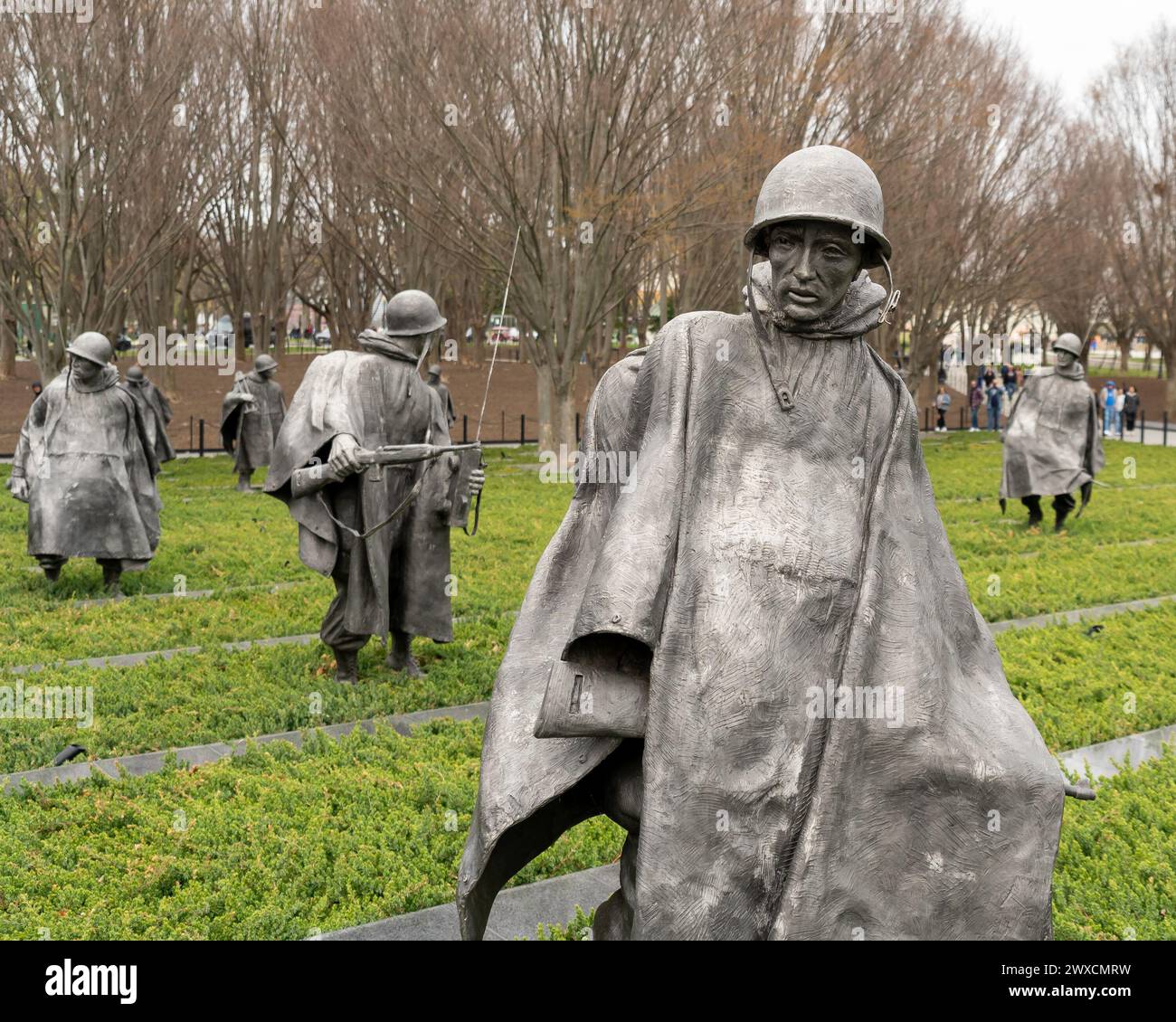 Washington DC – US – Mar 22, 2024 Korean War Veterans Memorial, a ...