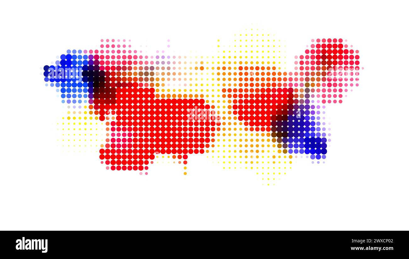Color halftone effect. Abstract dotted pattern. Digital background ...