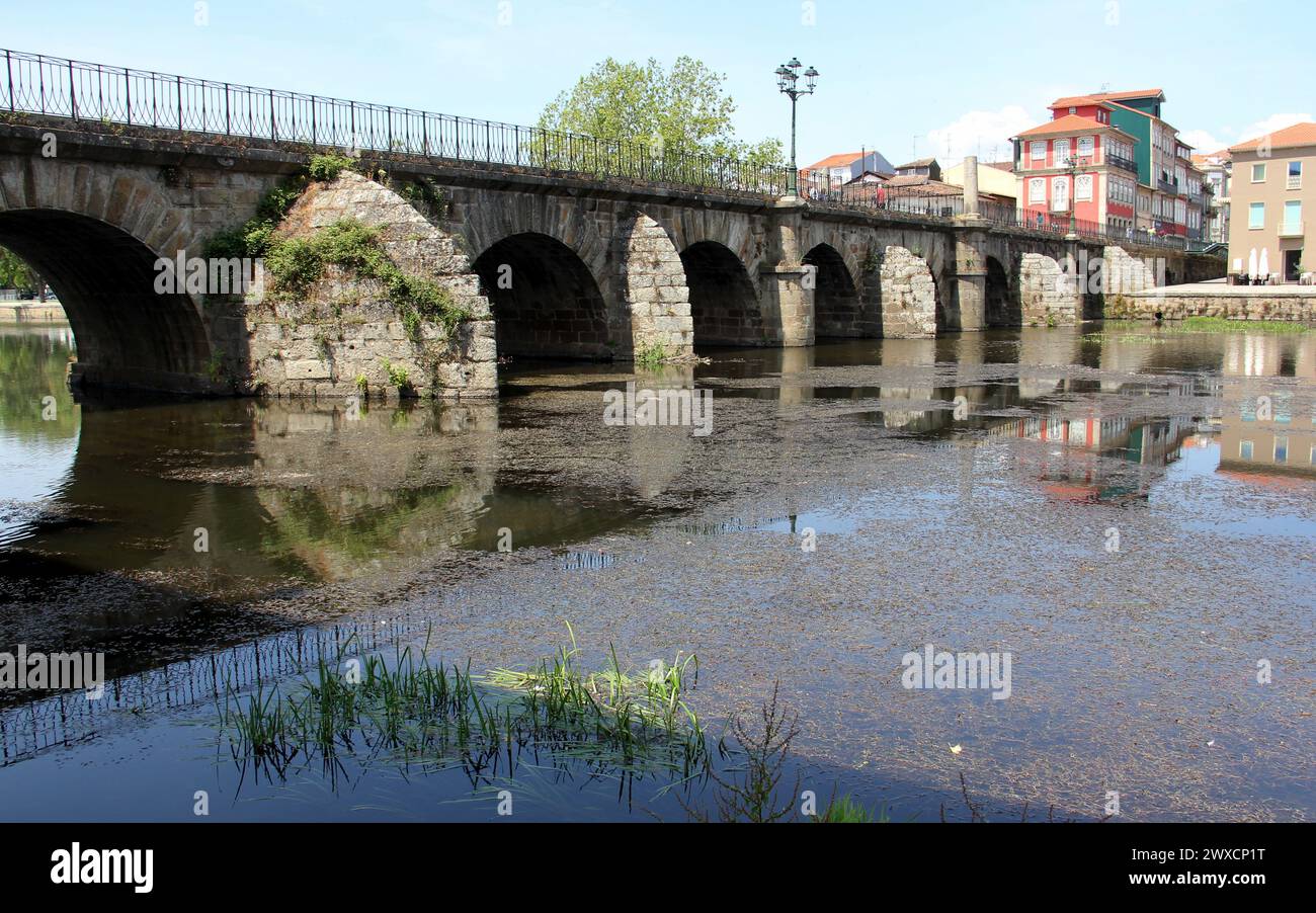 Roman bridge of Emperor Trajan crossing the Tamega river, Chaves ...