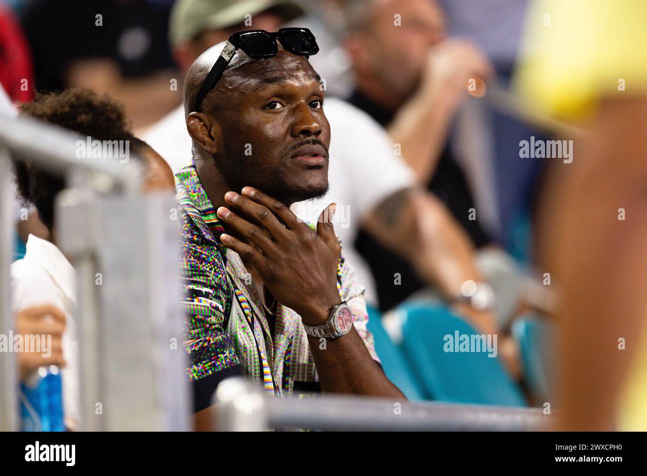 MIAMI GARDENS, FLORIDA - MARCH 29: Kumaru Usman attends Day 14 of the ...
