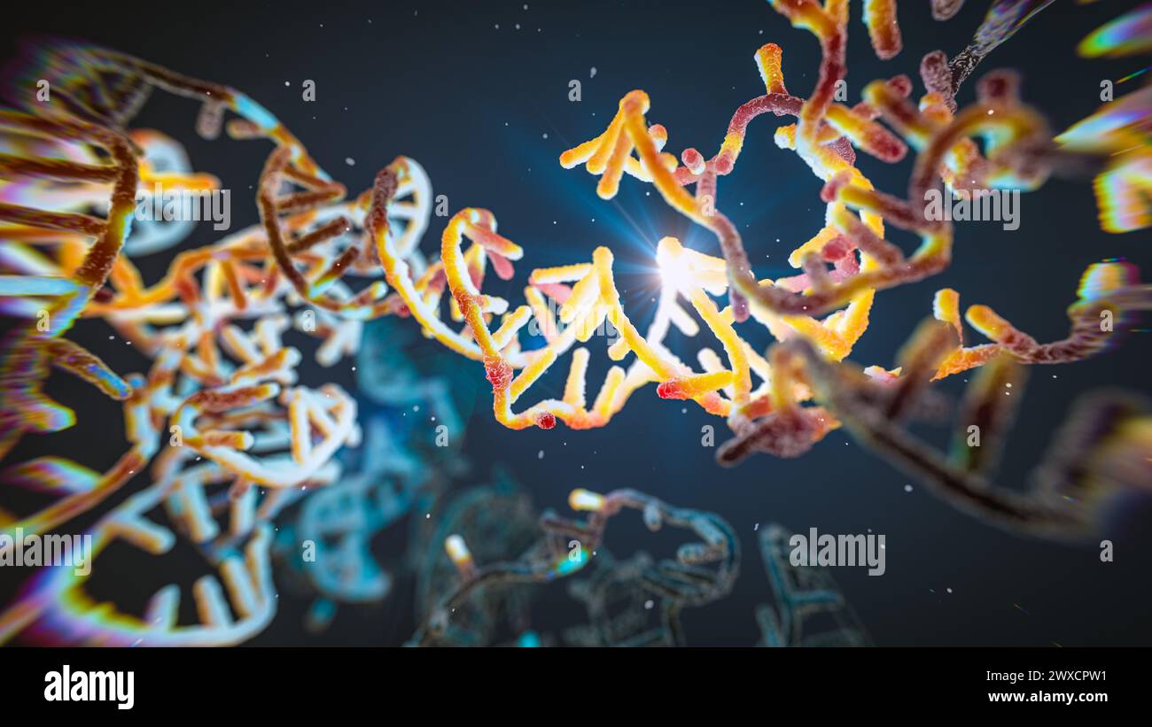 Illustration of an RNA (ribonucleic acid) obelisk. RNA obelisks are ...