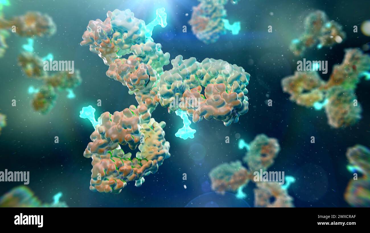 Illustration of antibody drug conjugates. Antibody drug conjugates can ...