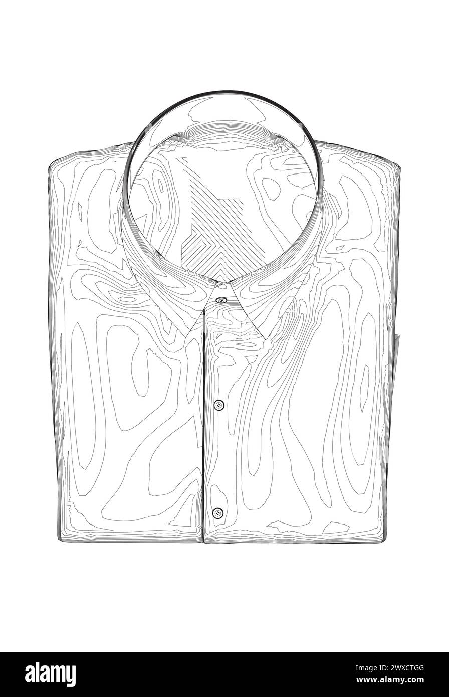 Folded shirt thin line icon. Modern vector Illustration of men's wear ...