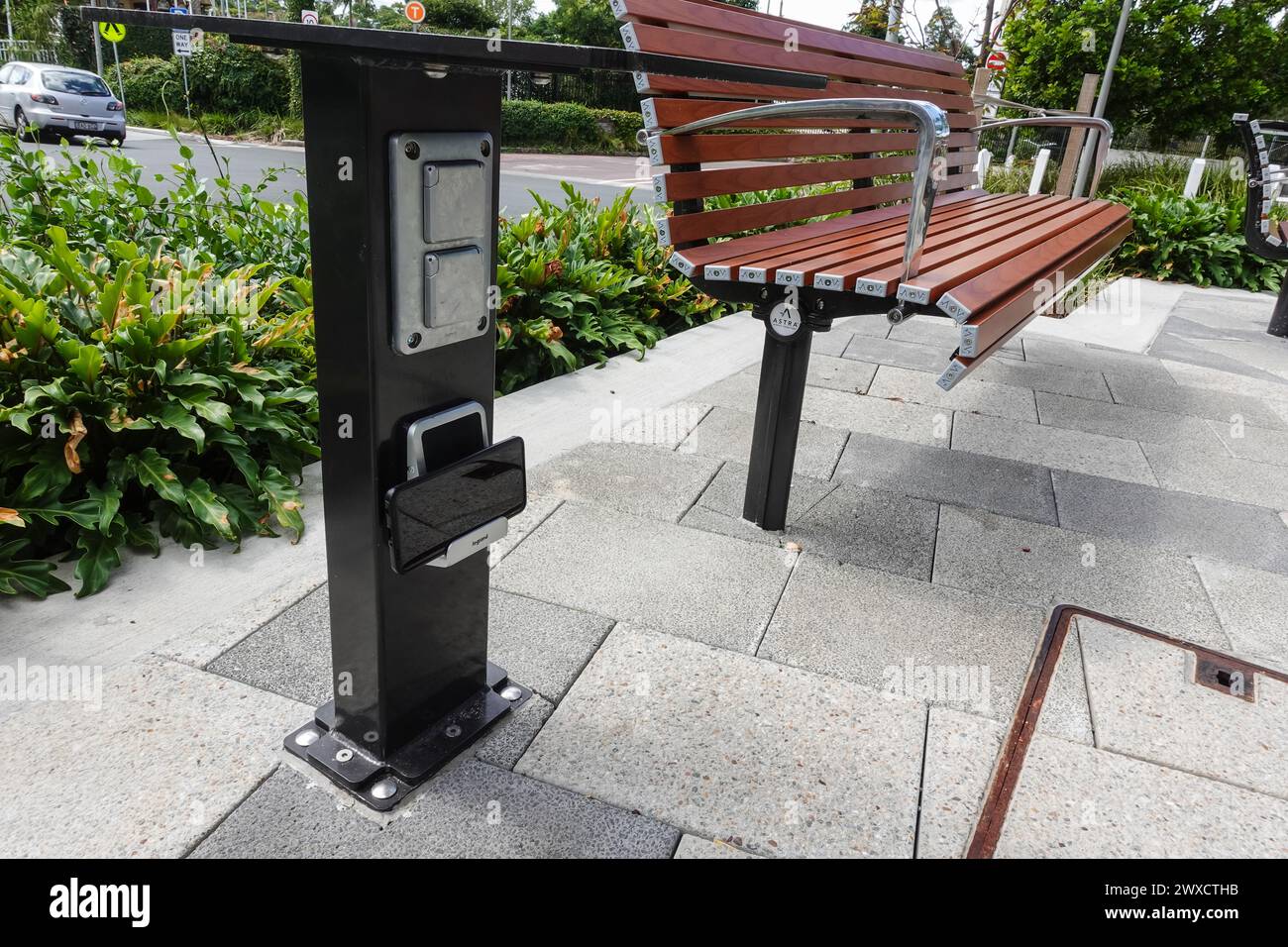 public wireless phone charger in australia Stock Photo - Alamy