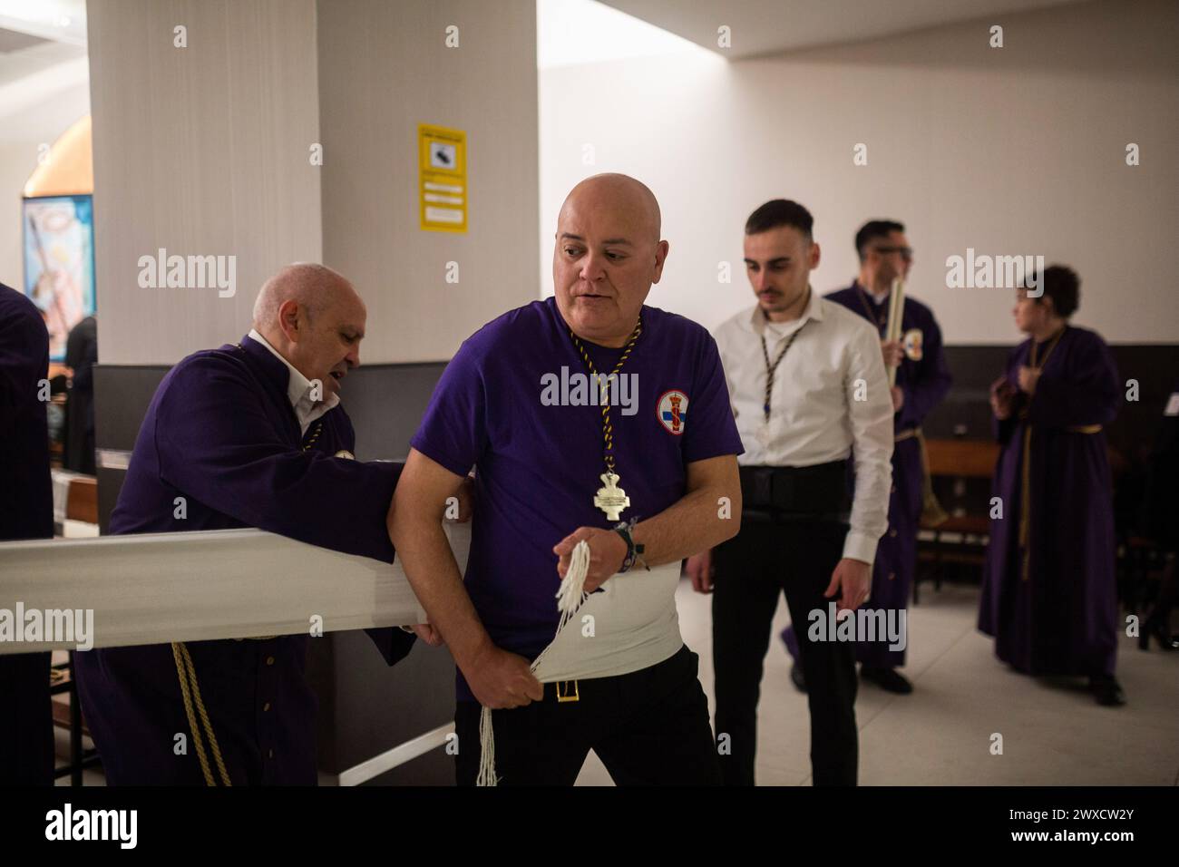 Madrid, Spain. 29th Mar, 2024. A bearer from the National Primary ...