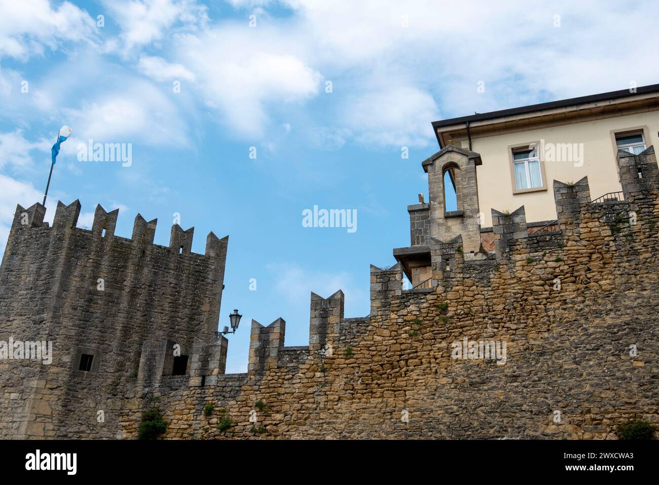 Citadel Wall - San Marino Stock Photo - Alamy