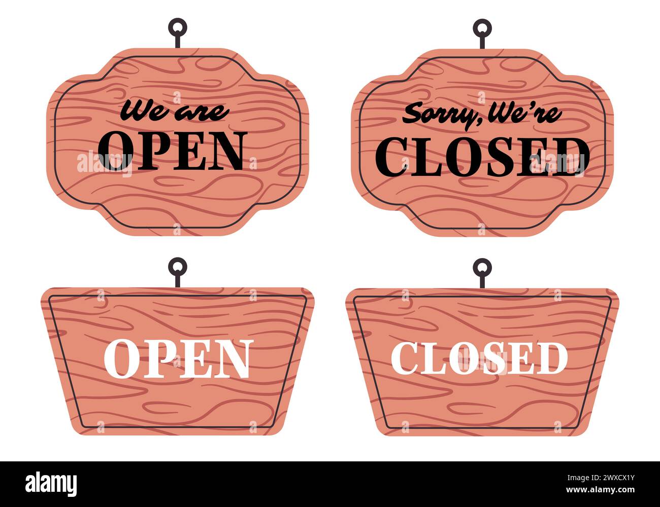 Outside closed sign Stock Vector Images - Alamy