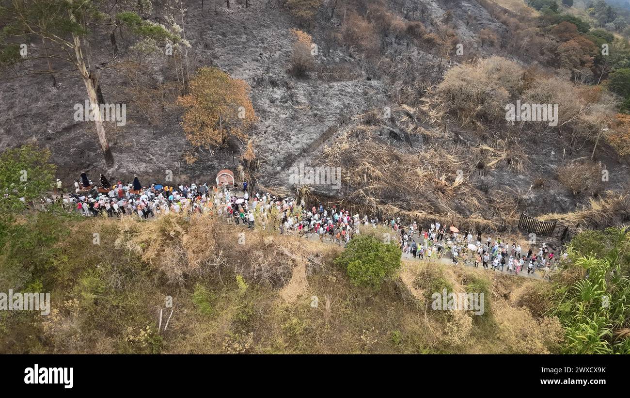 Medellin, Colombia. 29th Mar, 2024. People take part during the Good ...