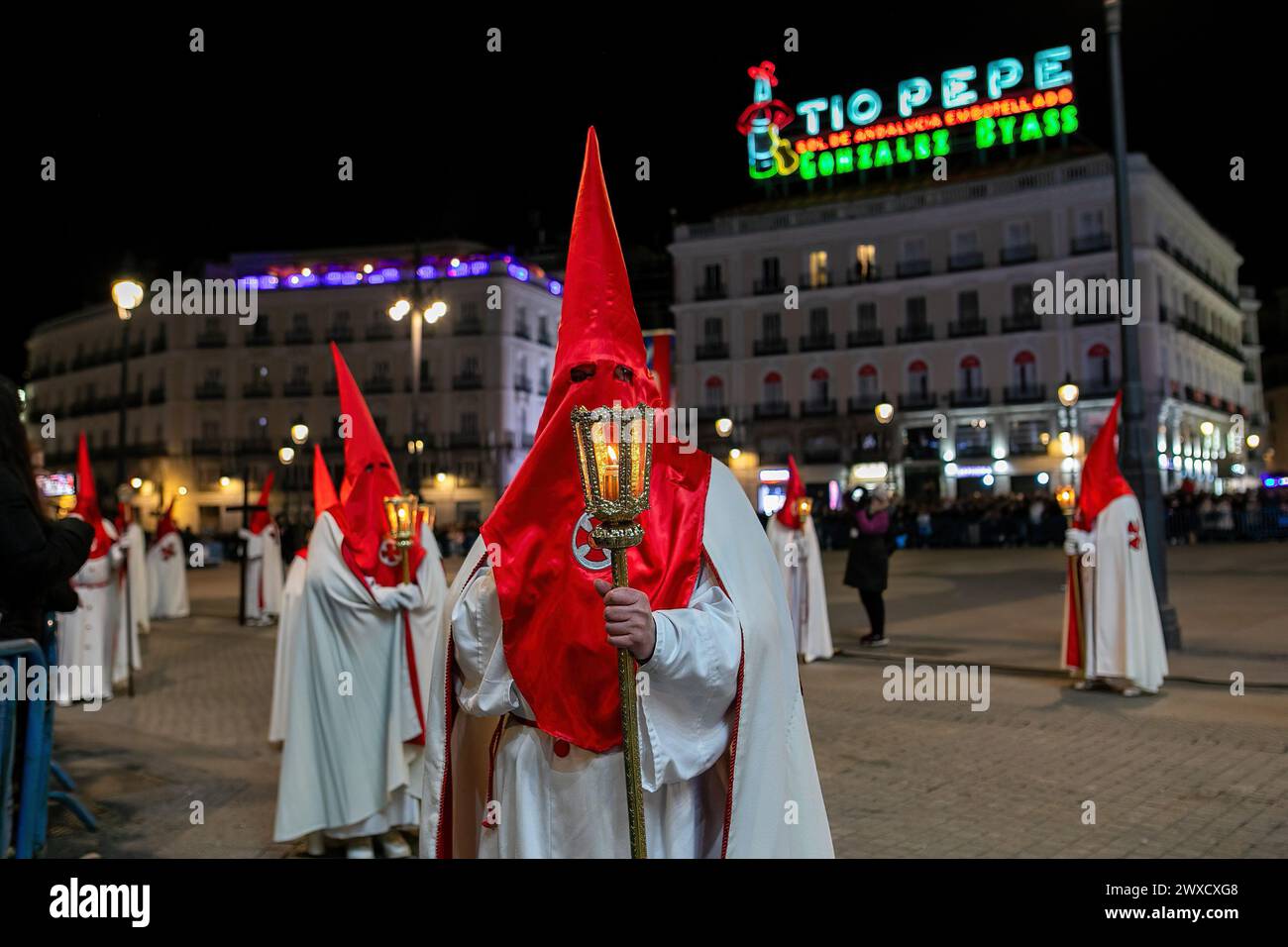 Madrid, Spain. 29th Mar, 2024. A Nazarene from the Brotherhood of Our ...