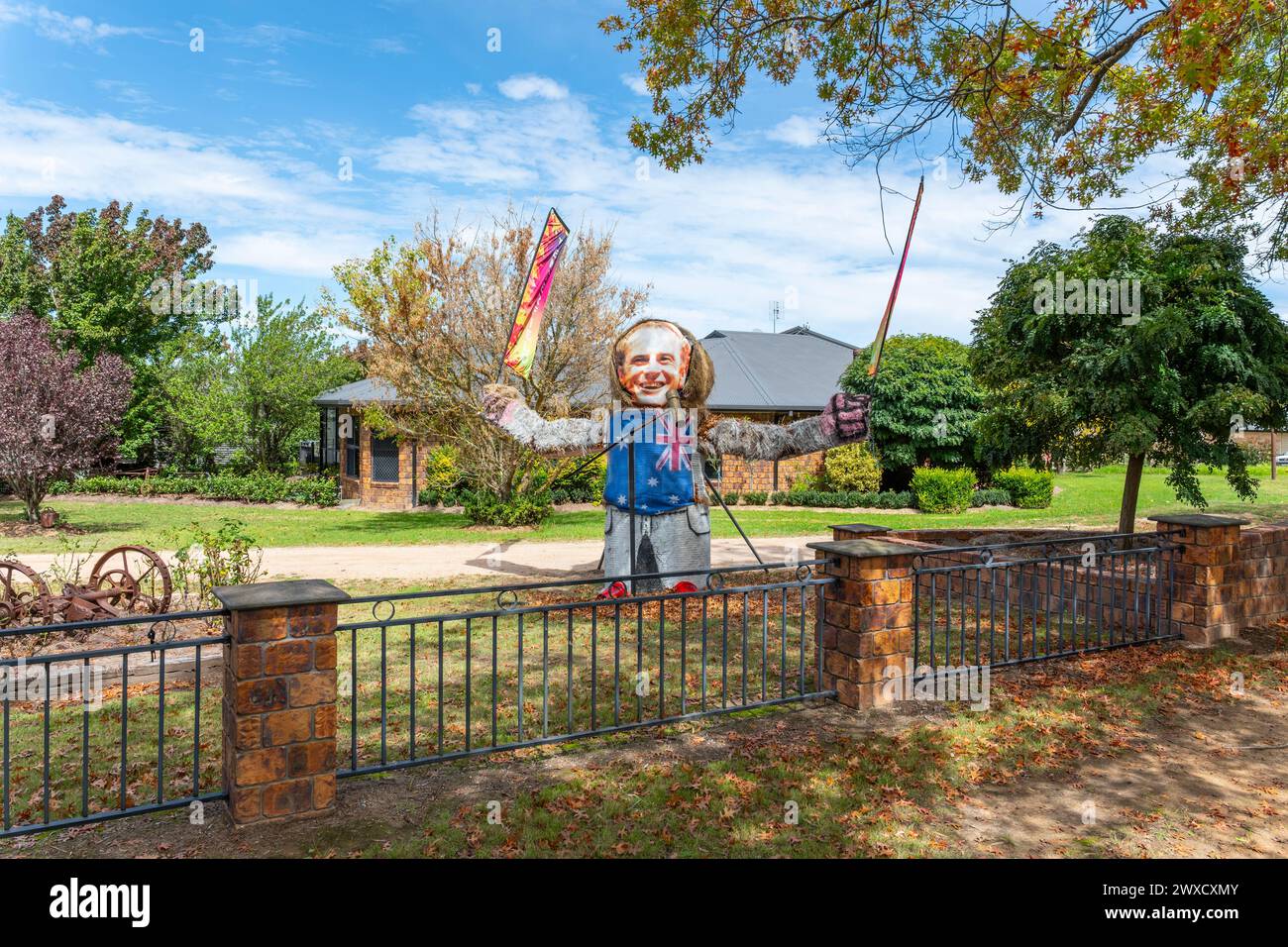 entrants in the hay bale trail street art competition at the ...