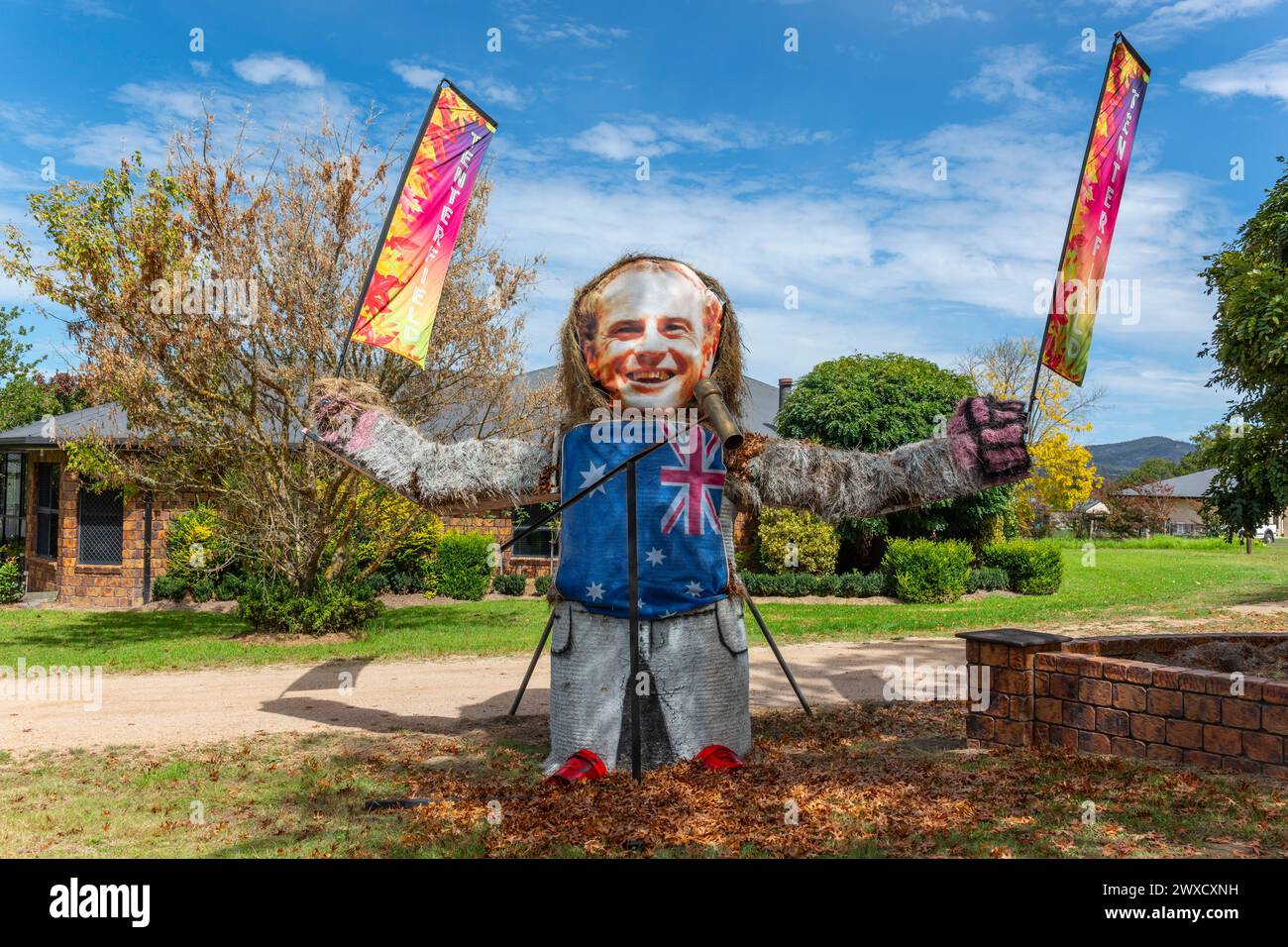 entrants in the hay bale trail street art competition at the ...