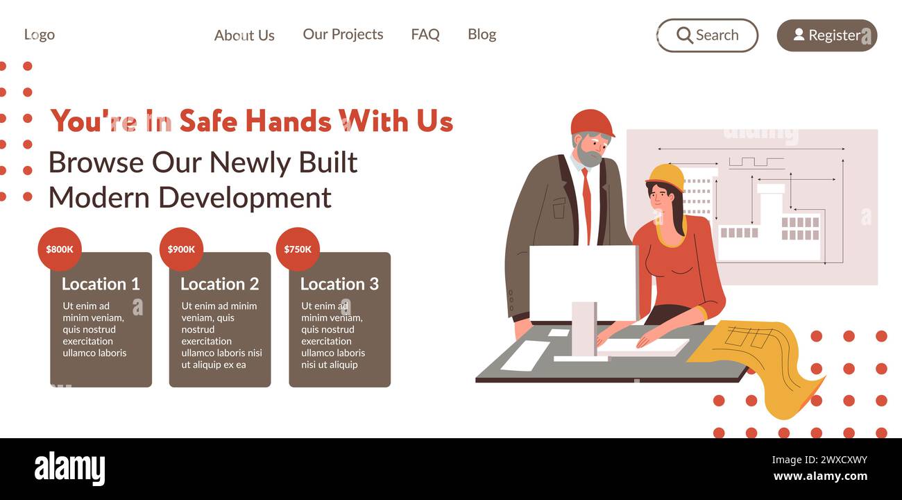 Browse our new built modern development website Stock Vector Image ...