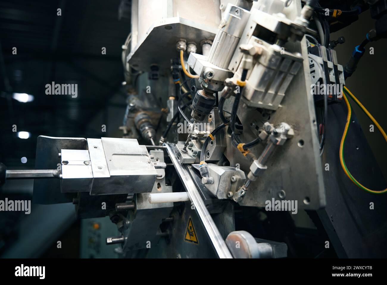 High-tech multifunctional machine for work in the workshop Stock Photo ...