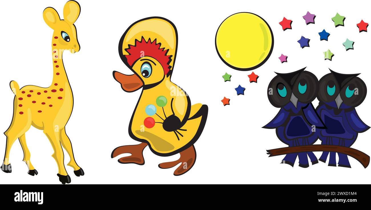 Wildlife art collection Cut Out Stock Images & Pictures - Alamy