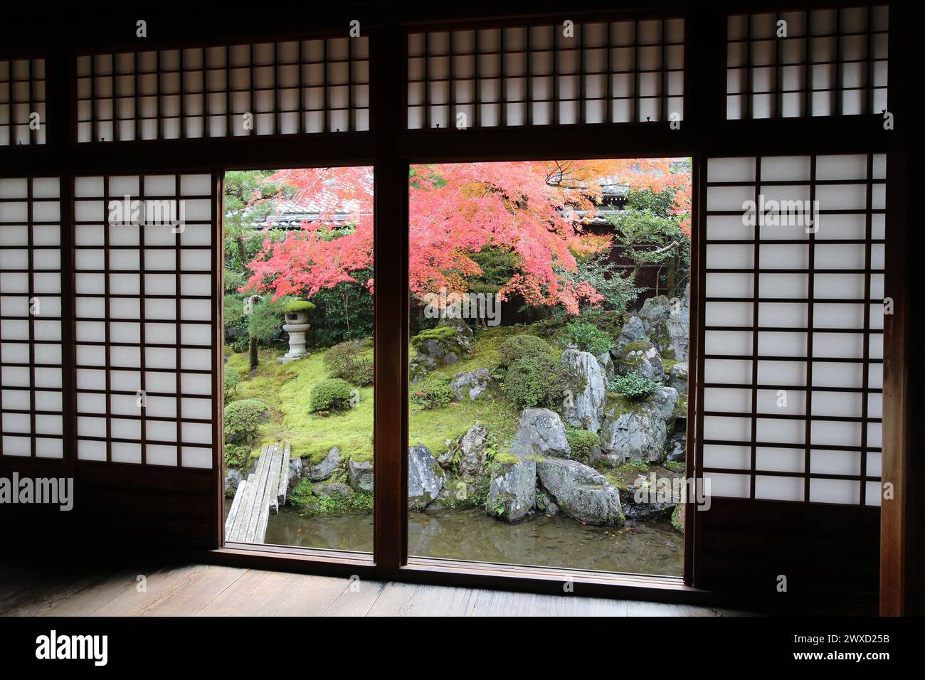 Inside of Daigoji Temple Sanbo-in in Kyoto, Japan Stock Photo - Alamy