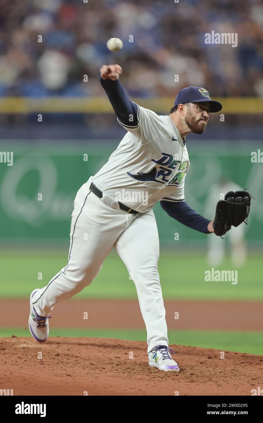 St. Petersburg, FL: Tampa Bay Rays starting pitcher Aaron Civale (34 ...