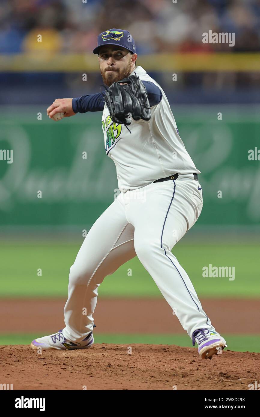St. Petersburg, FL: Tampa Bay Rays starting pitcher Aaron Civale (34 ...