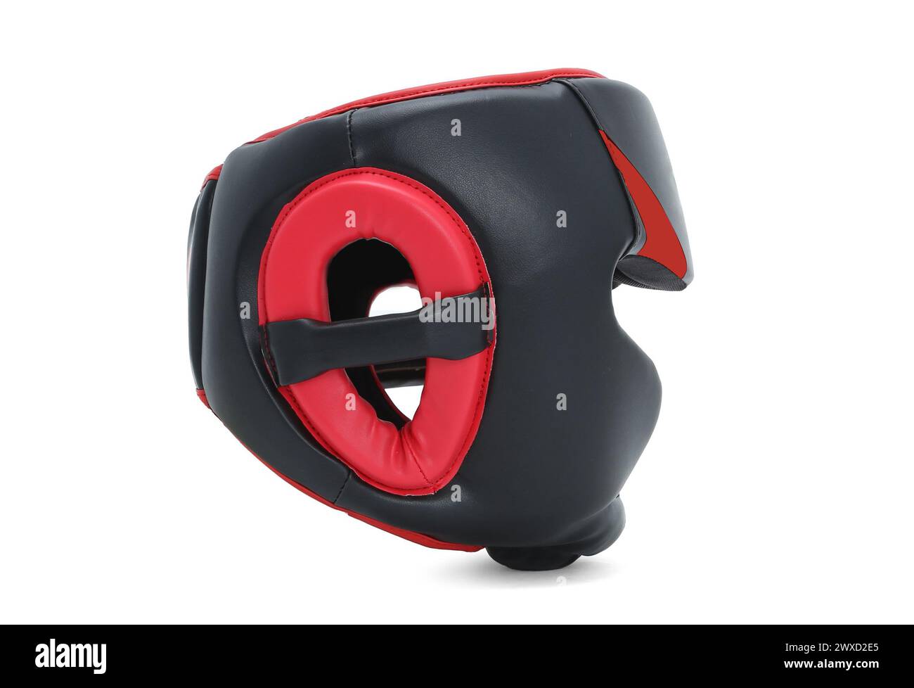 black and red boxing head guard isolated on white background Stock ...