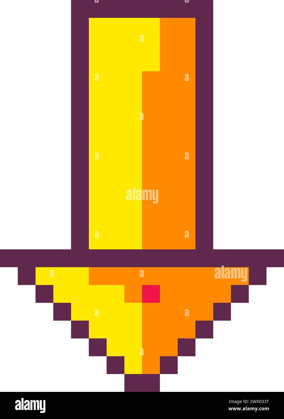 Pixelated arrow showing down, direction navigation Stock Vector Image ...