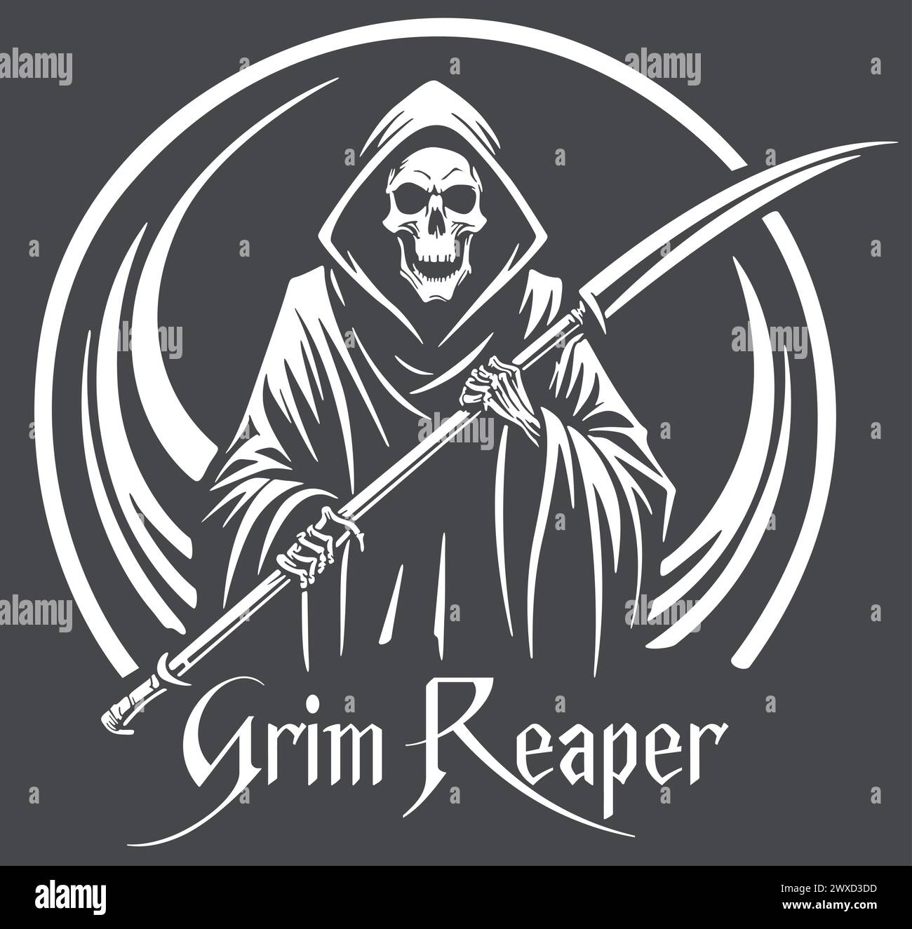 The Grim Reaper with a Scythe Stock Vector Image & Art - Alamy