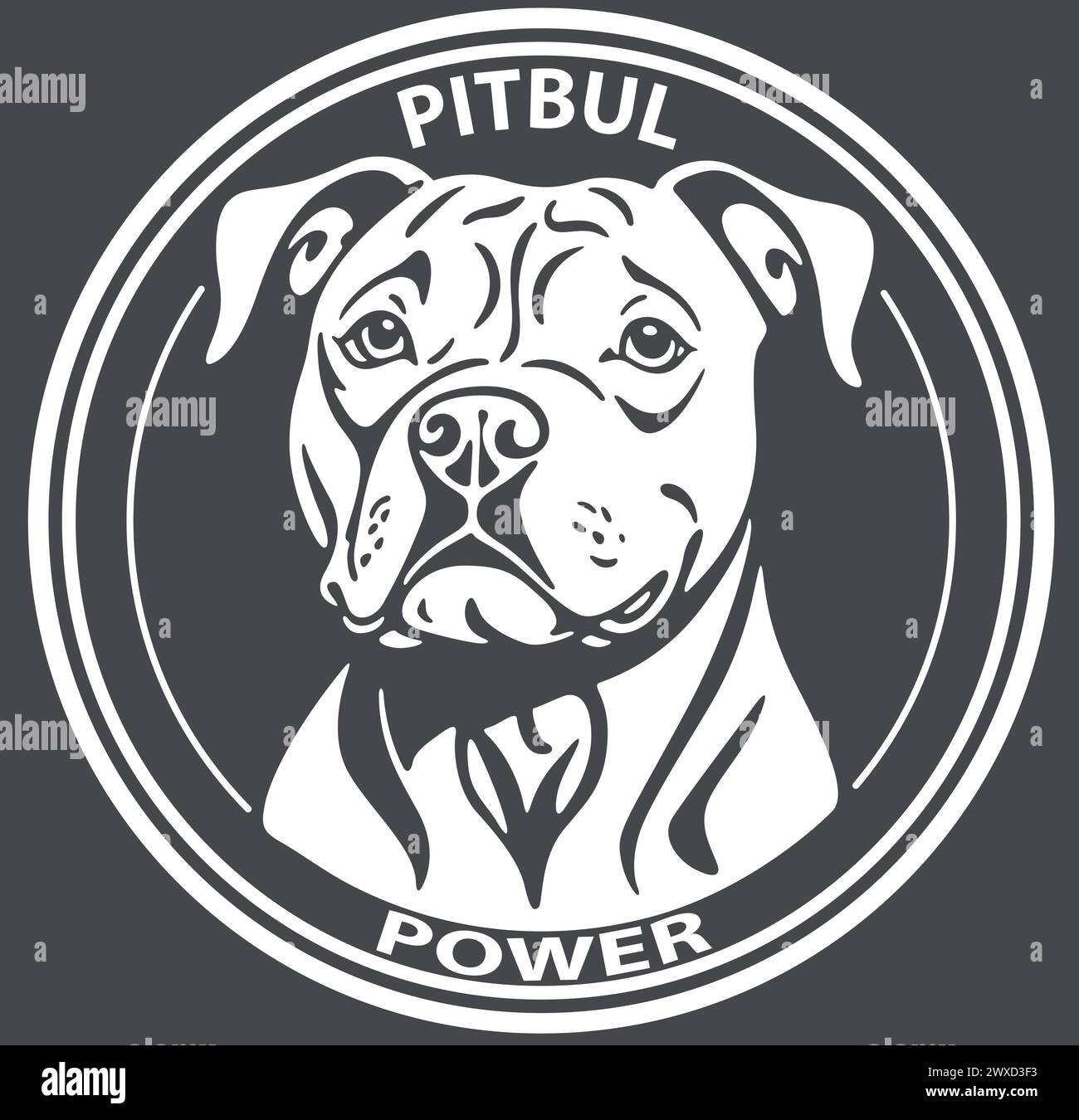 Drawing of a Pit Bull Head Stock Vector Image & Art - Alamy