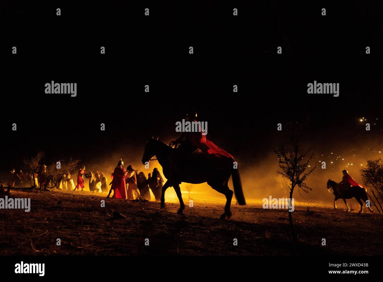 Santiago, Metropolitana, Chile. 29th Mar, 2024. Christians reenact the ...