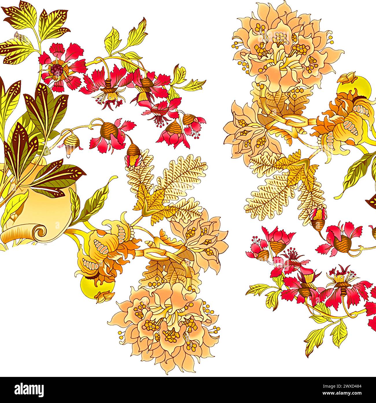 Exquisite baroque design, rococo design, suitable for textile clothing ...