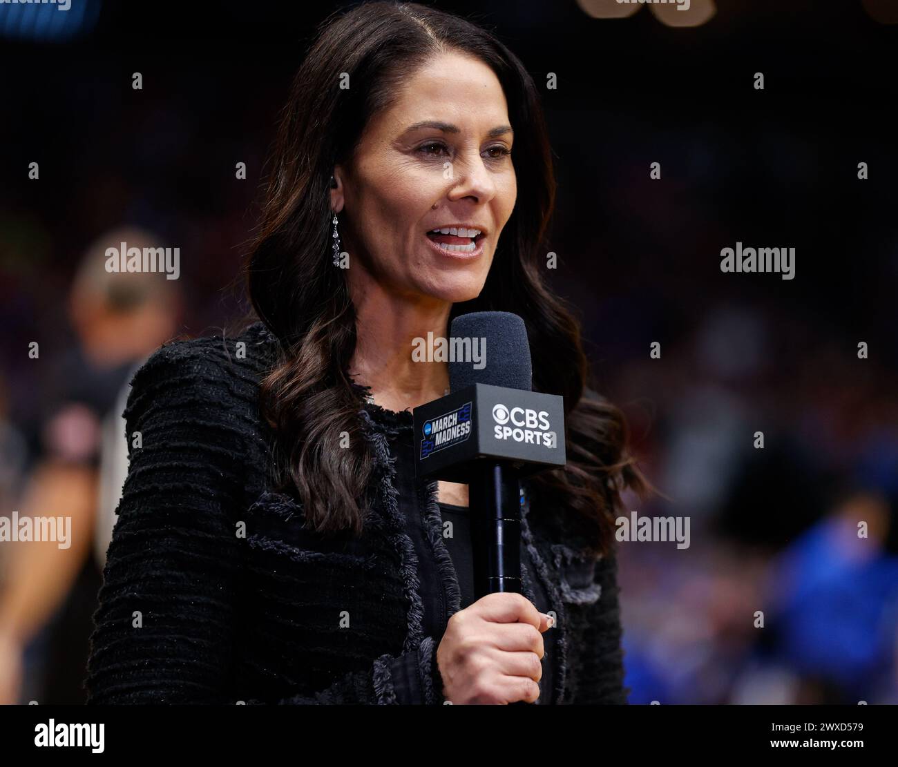 Dallas, Texas, USA. 29th Mar, 2024. CBS courtside reporter TRACY ...