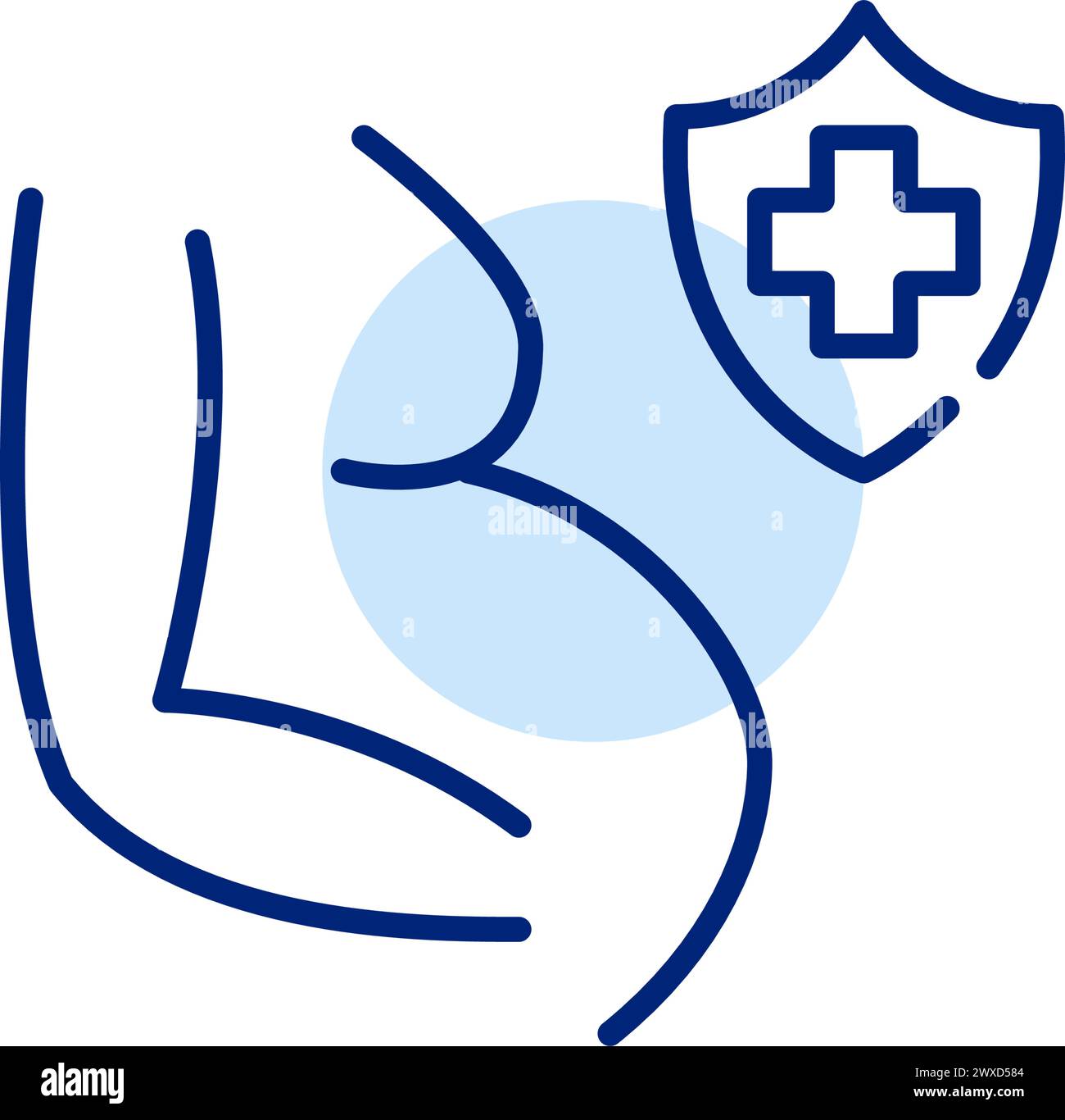 Expectant mother with medical insurance. Icon represents insured ...