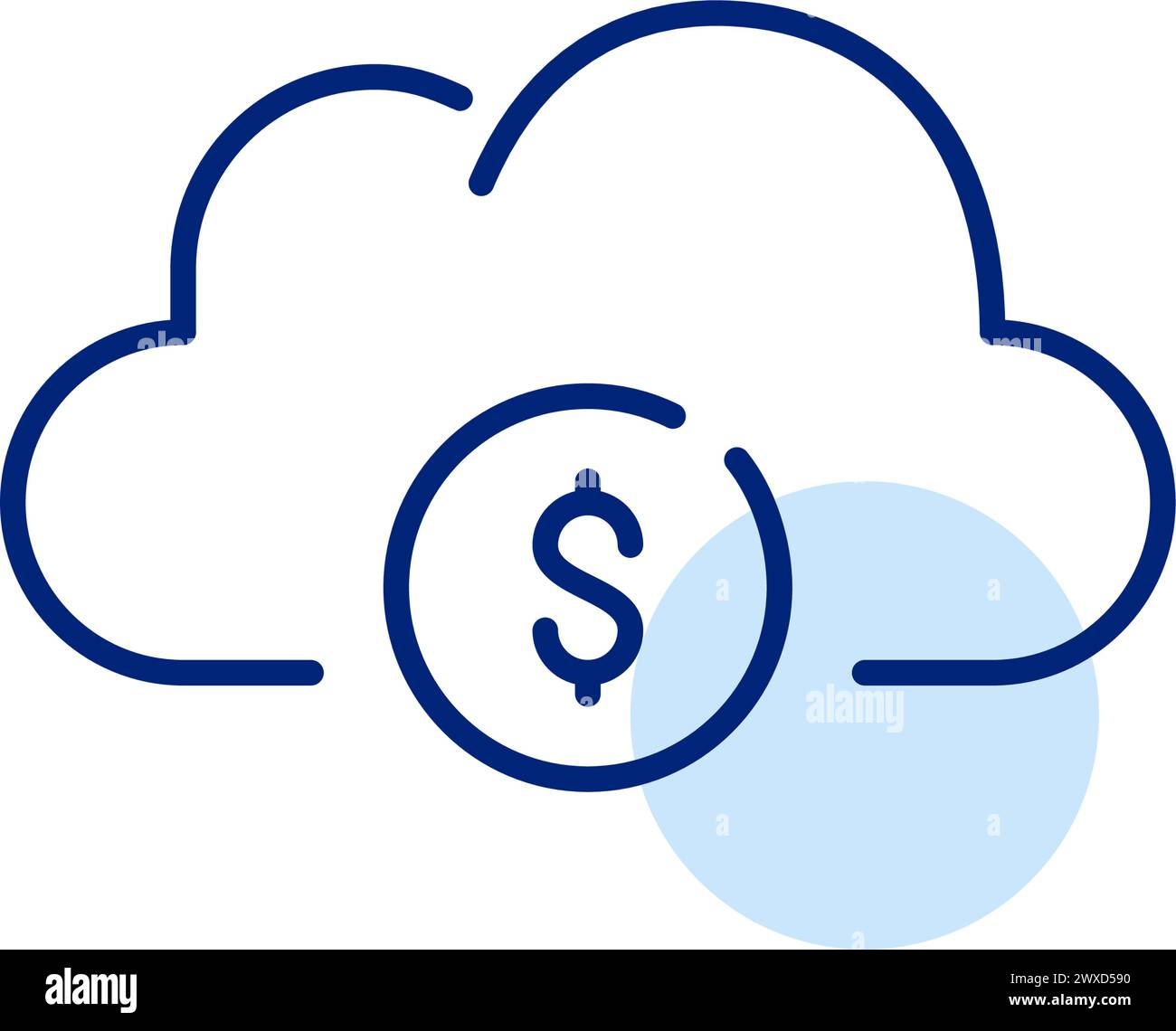 Cloud and dollar sign. Premium user features accessible for a fee ... Cloud and dollar sign. Premium user features accessible for a fee ...