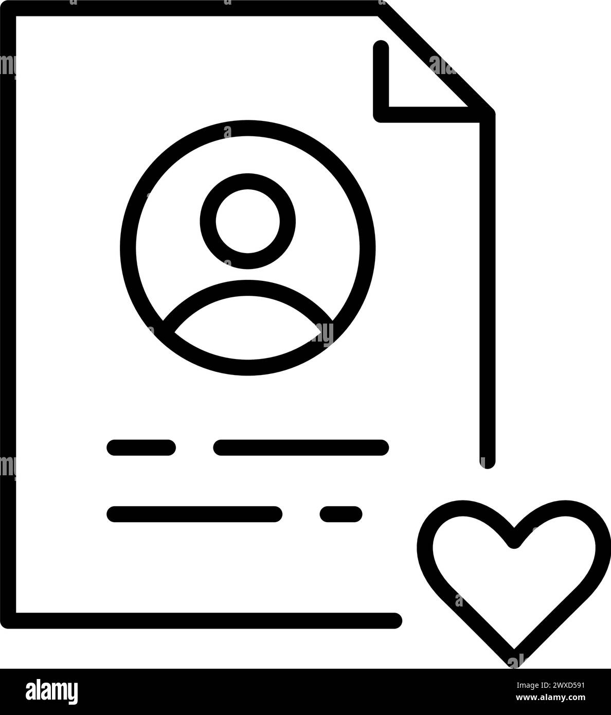 Preferred Candidate. Resume and heart, indicating the preference for a ...