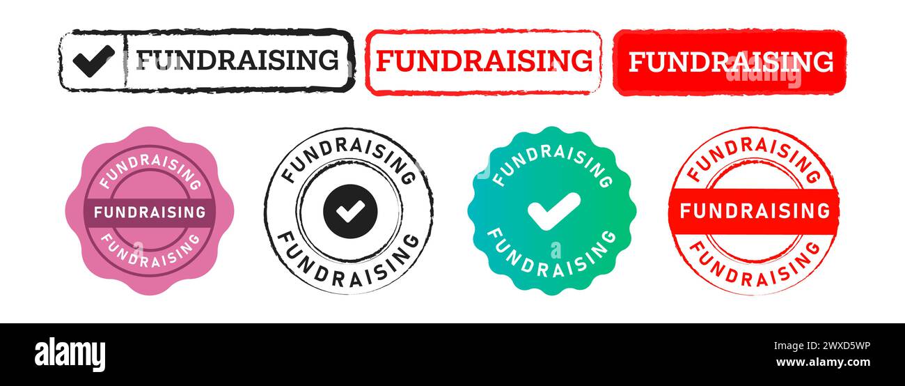 fundraising stamp and seal badge label sticker sign for charity ...