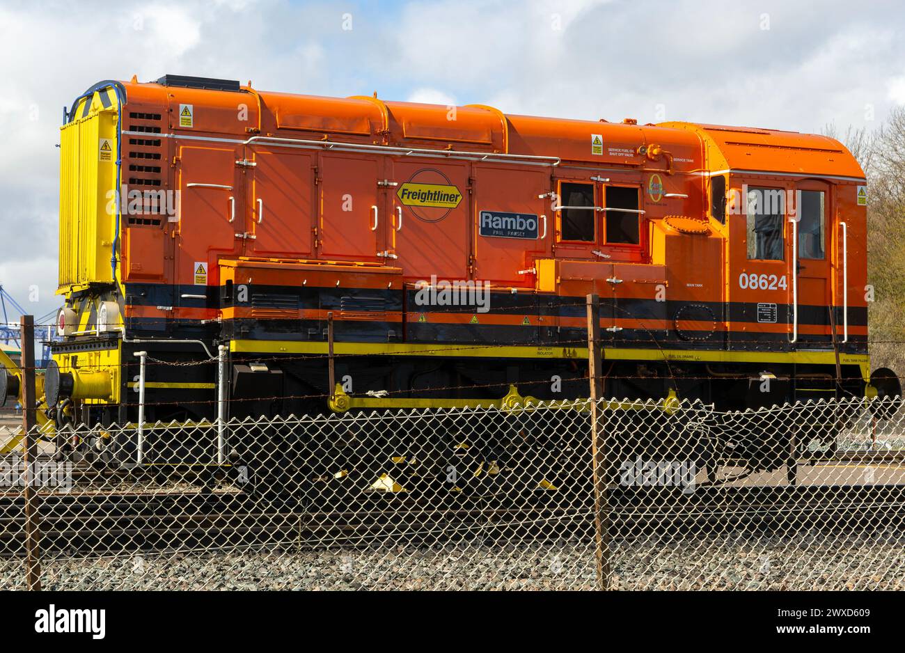 Freightliner Powerhaul Shunter diesel locomotive 08624 'Rambo', Port of ...