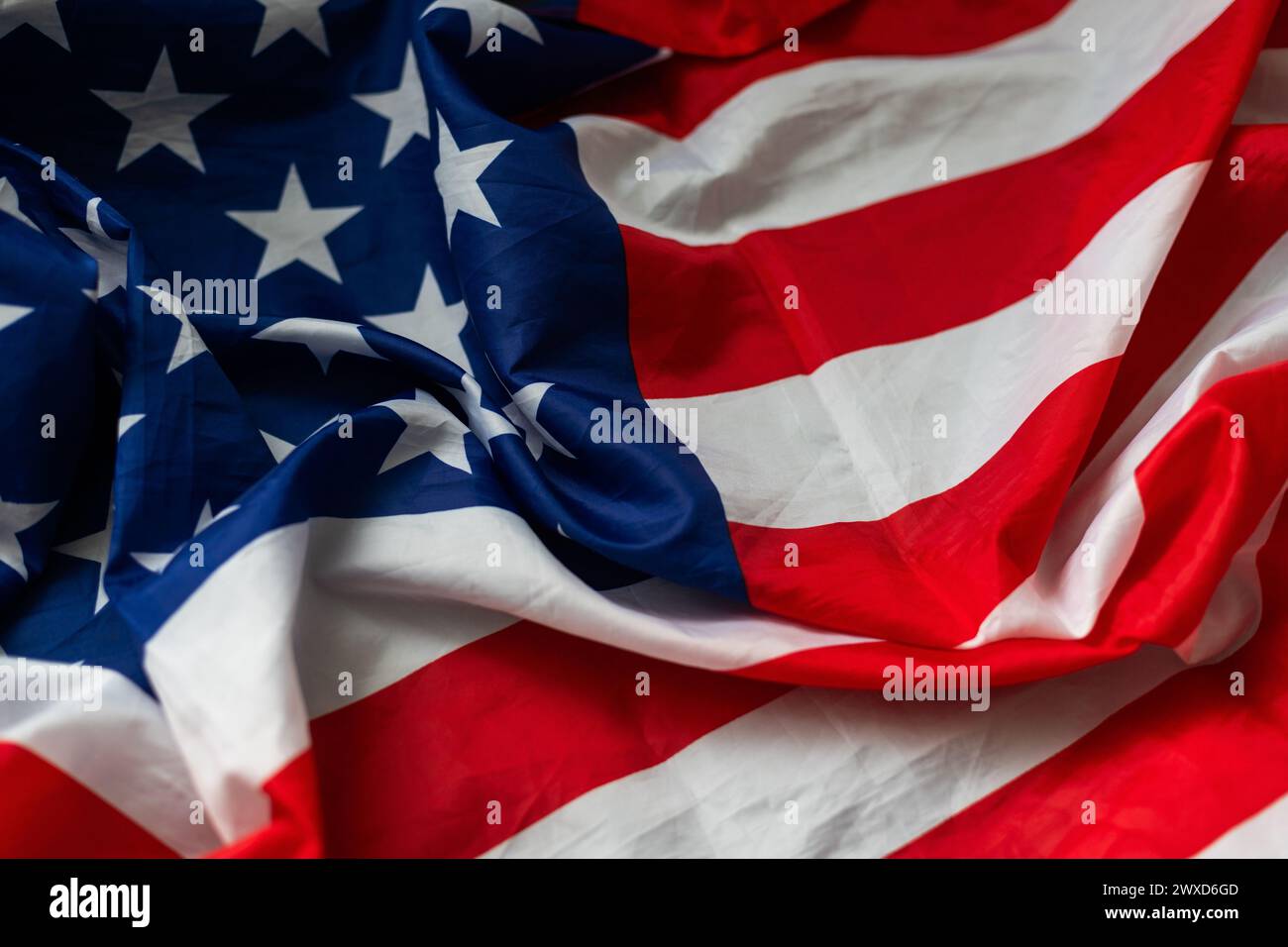 Closeup of rippled American flag Stock Photo - Alamy