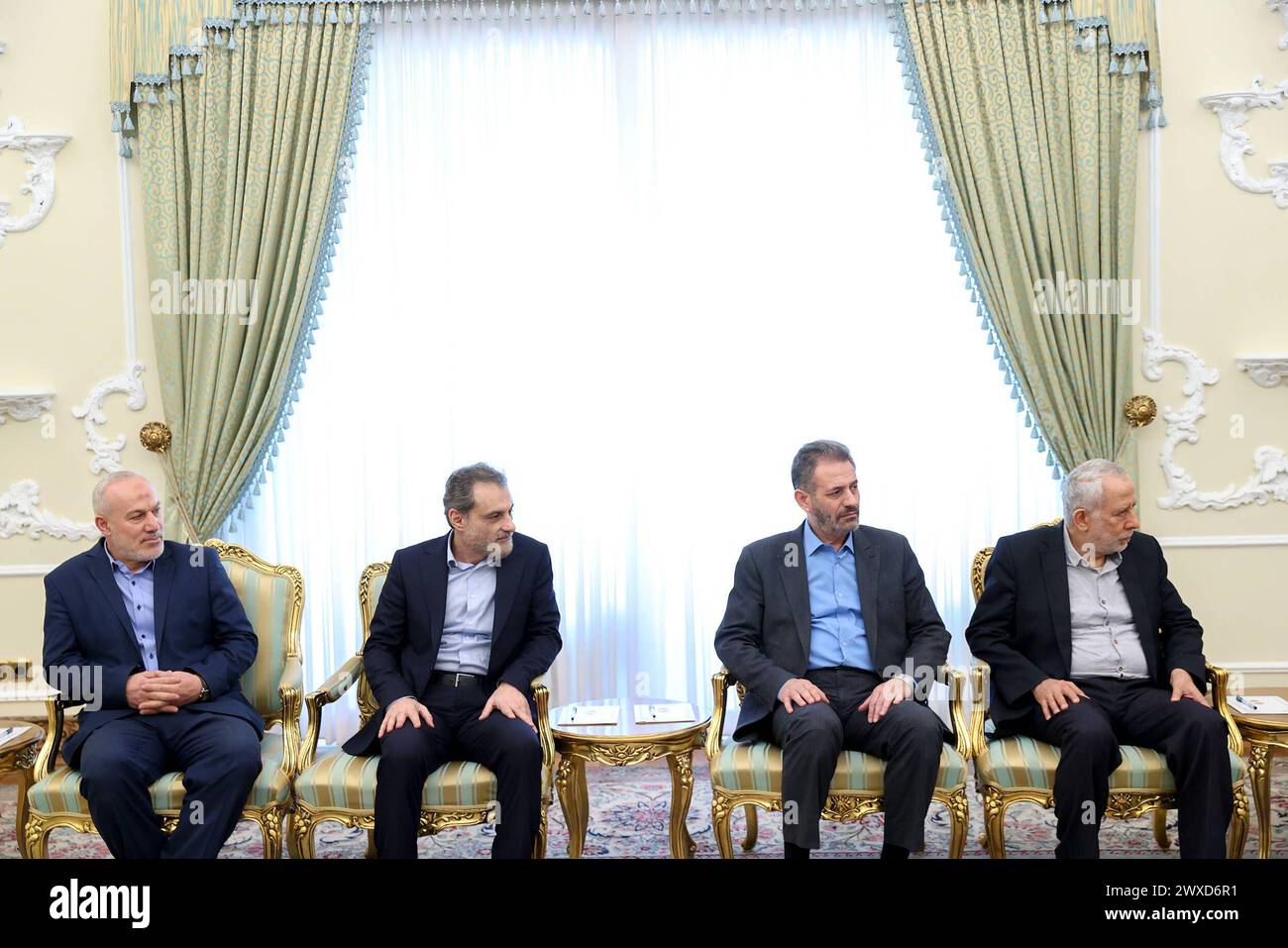 Iranian president Ebrahim Raisi meet with Ziad al-Nakhalah, leader of ...