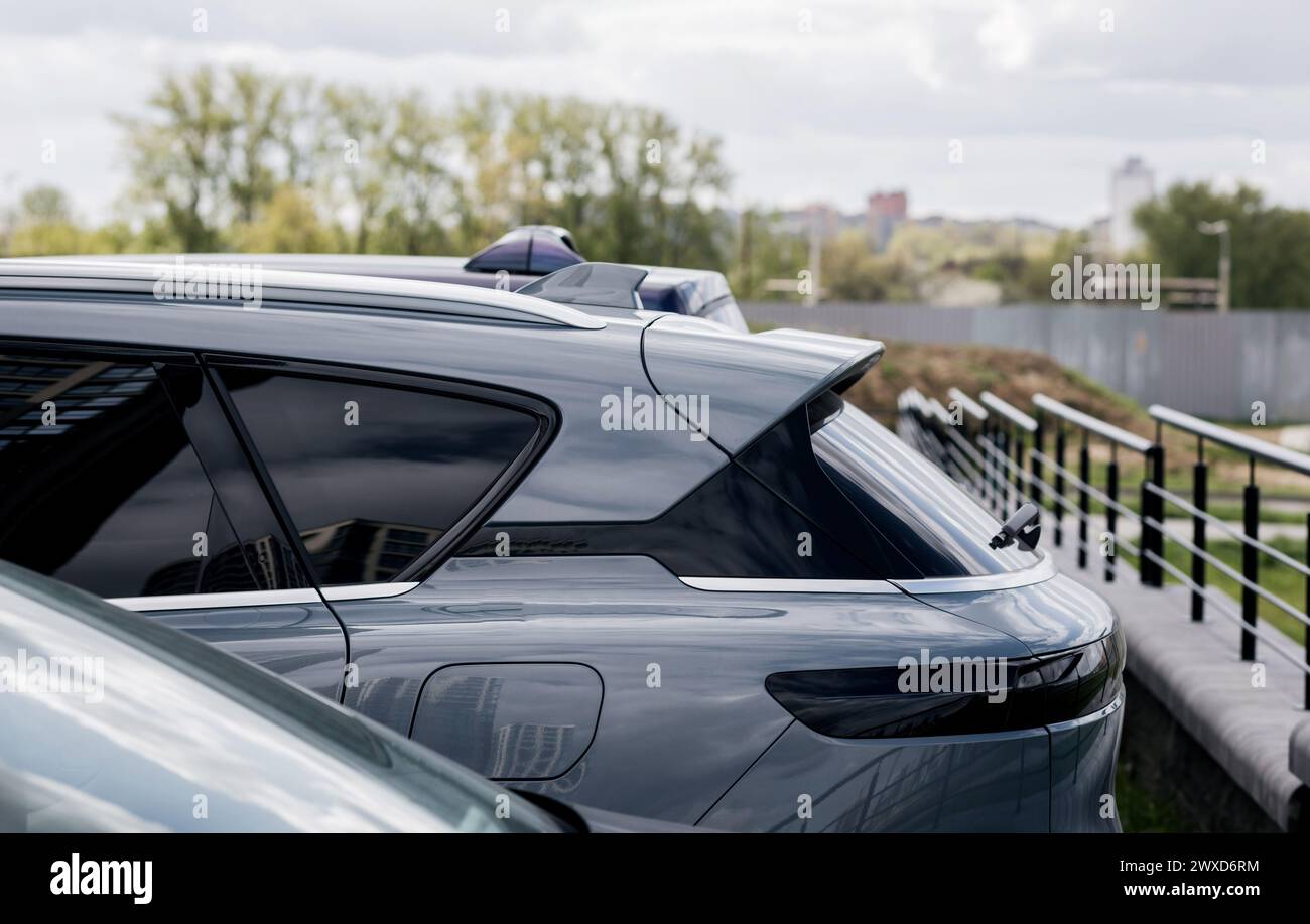 Modern luxury car on the road. Elegant automobile Stock Photo - Alamy