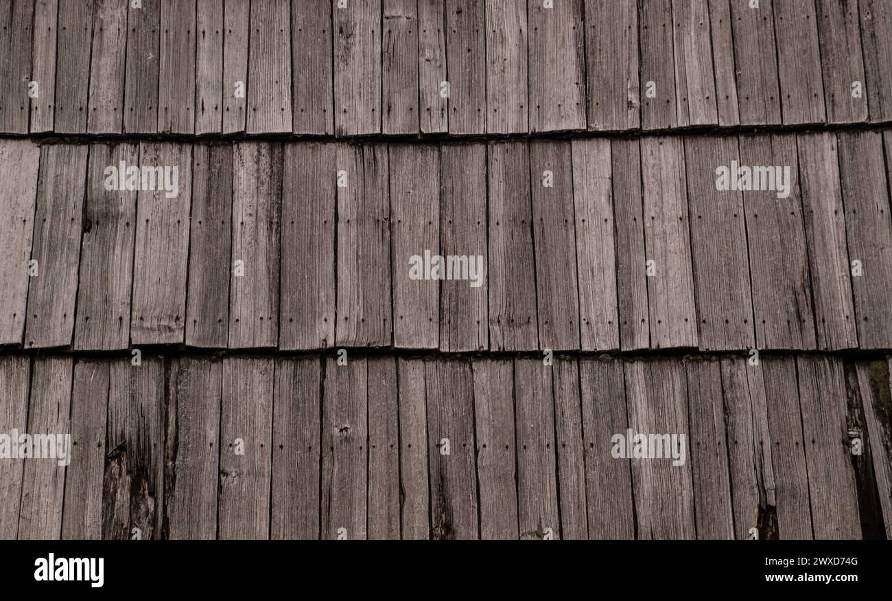 Perspective wood roof texture - Old wooden roof texture Stock Photo - Alamy