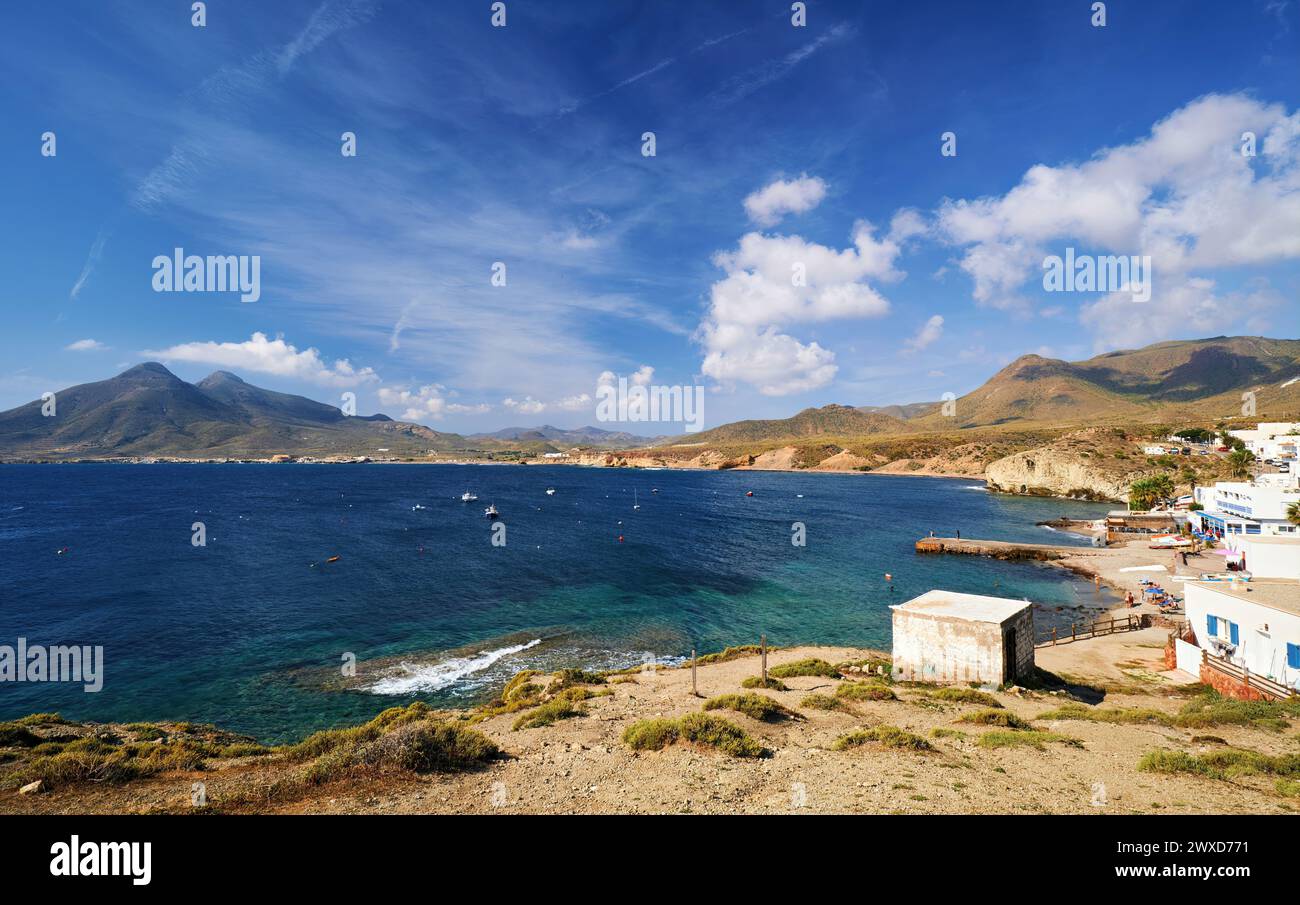 View of the bay of La Isleta Stock Photo - Alamy